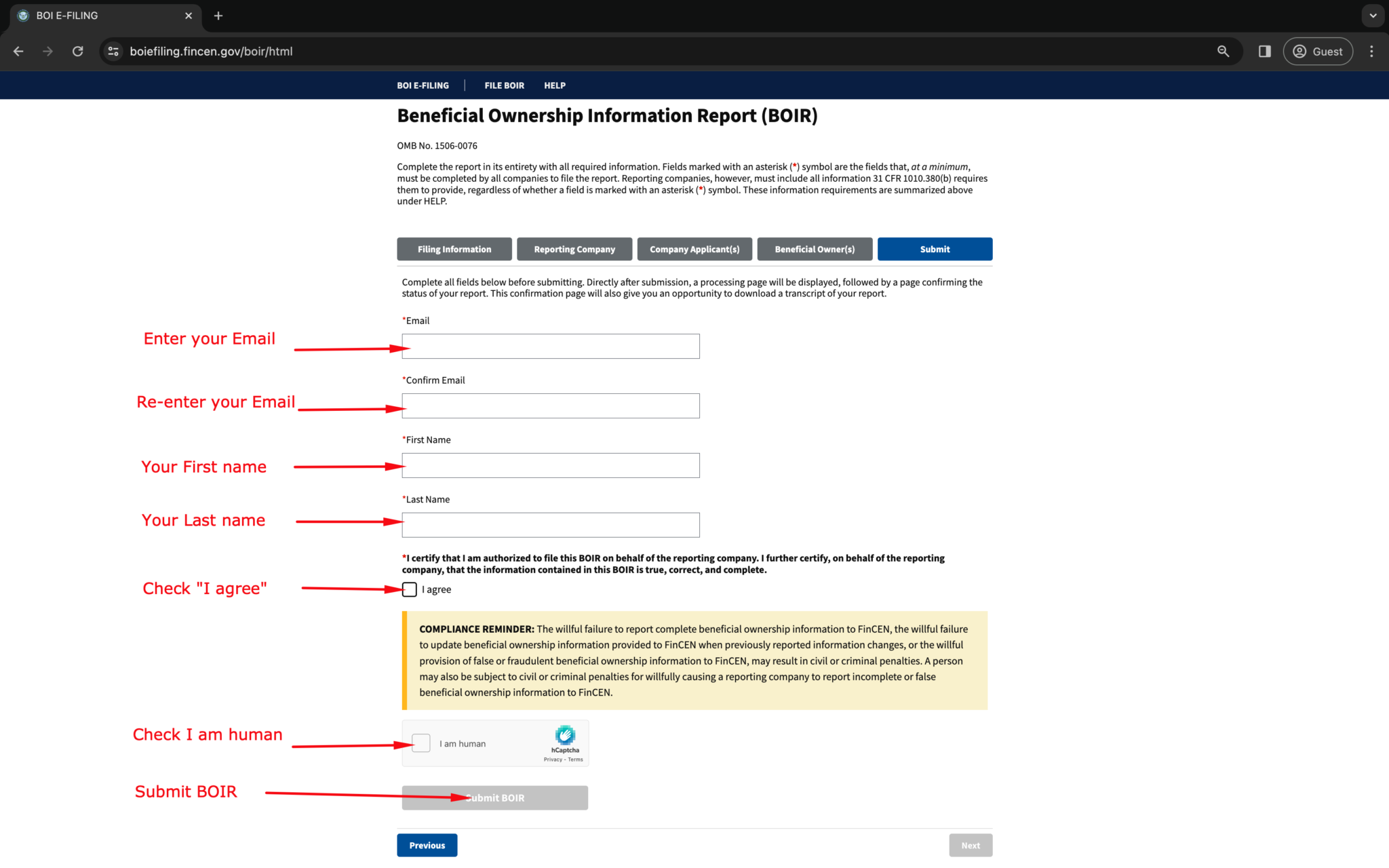 How to file the Beneficial Ownership Information Report (BOIR ...